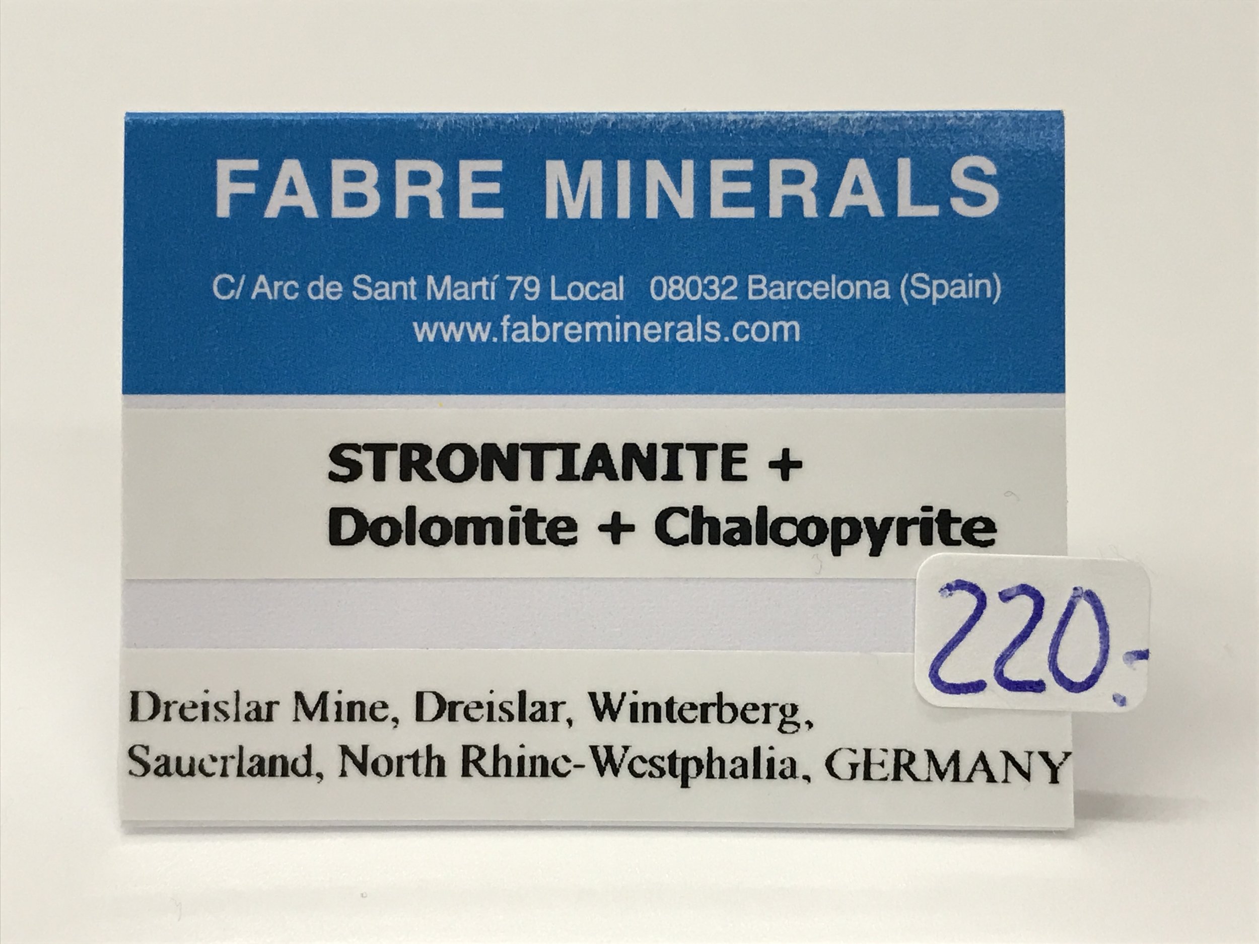 Strontianite with Dolomite and Calcite - Dreislar Mine, Dreislar ...