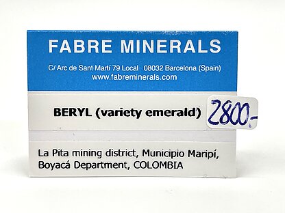Mineral Specimen: Beryl (variety emerald) - Fabre Minerals