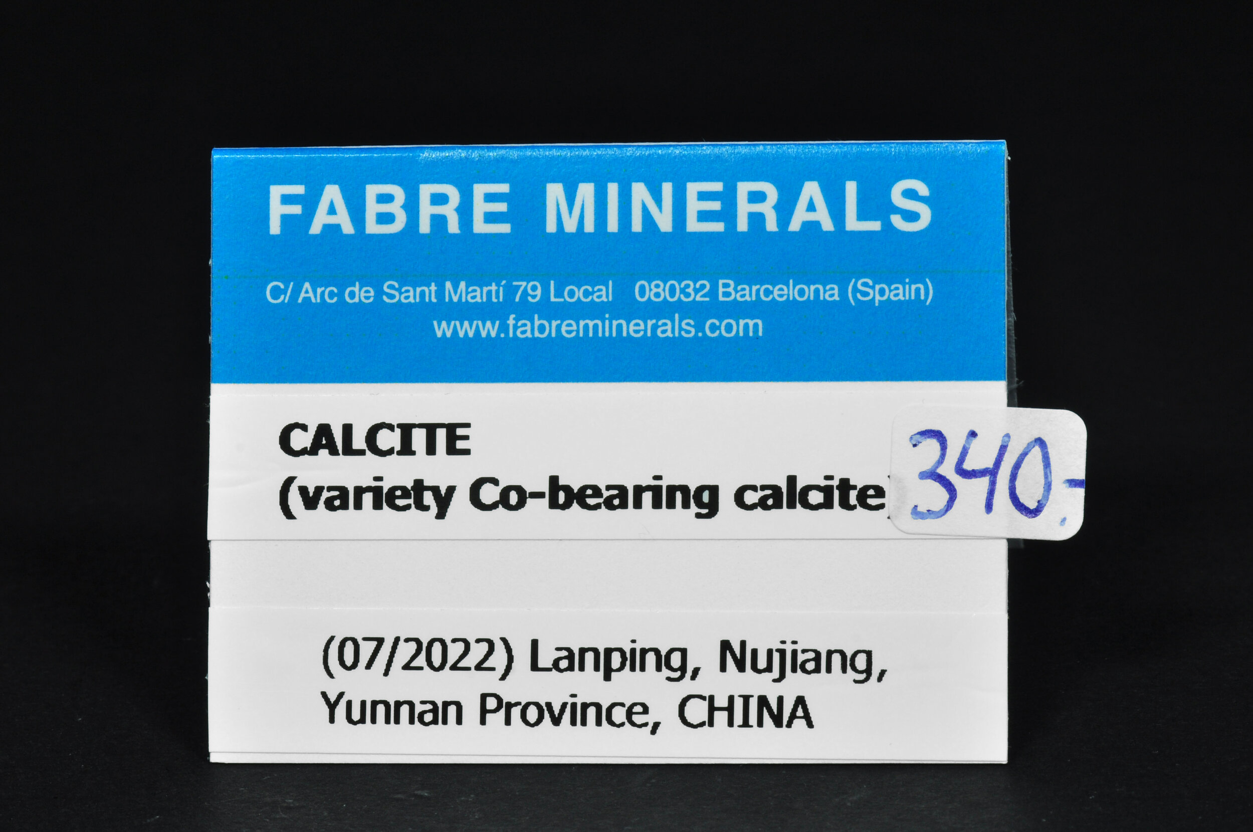 Calcite (variety Co-bearing calcite) - Lanping, Nujiang Autonomous ...