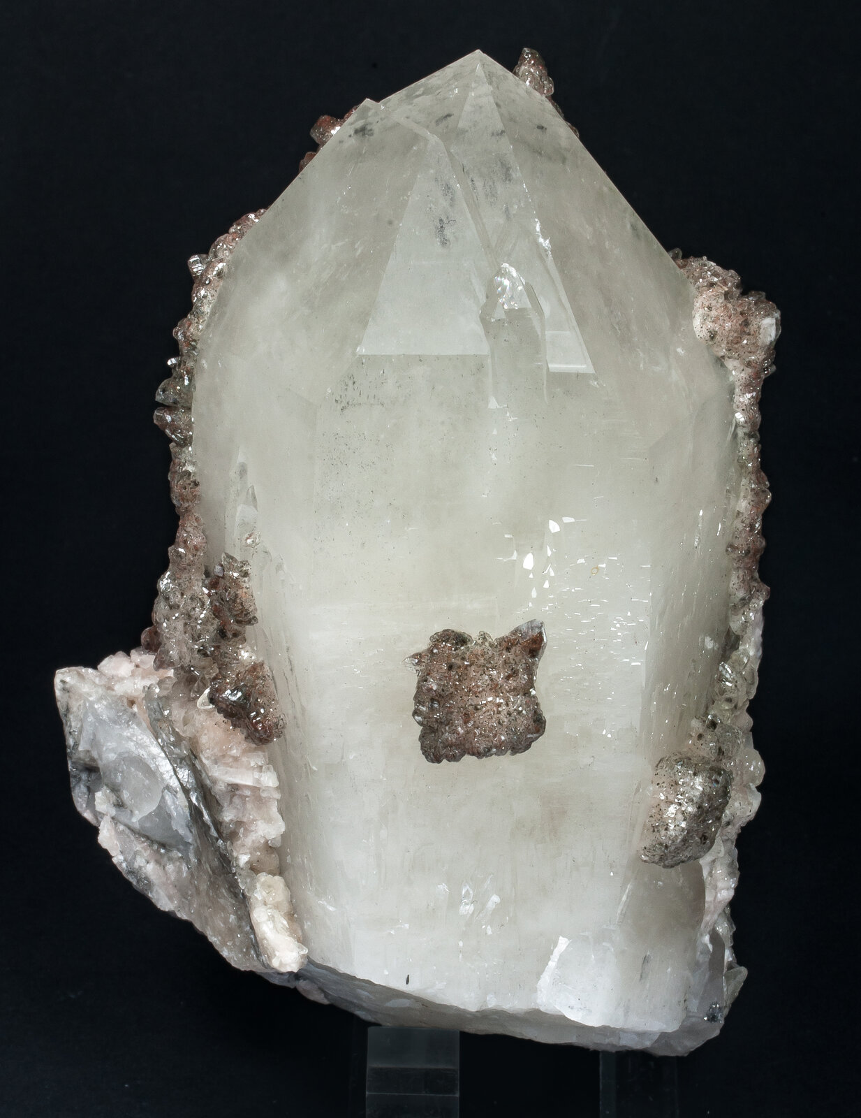 Quartz with Calcite and Pyrite inclusions - Bouismas Mine, Agdz, Bou ...