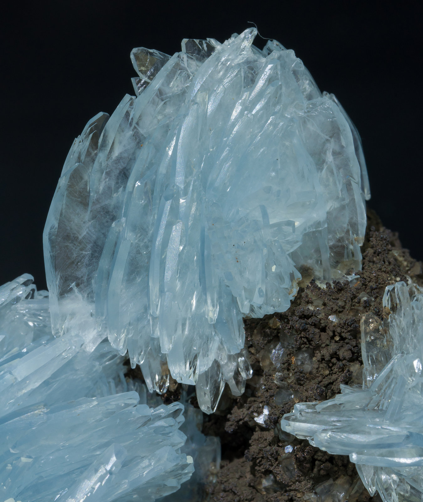 Baryte with Calcite and limonite - Jebel Ouichane mines, Beni Bou ...