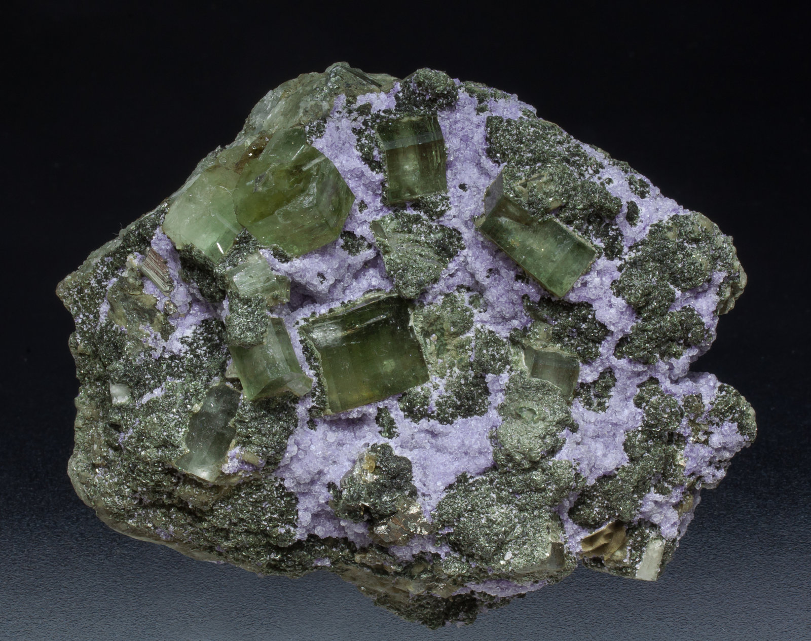 Fluorite with Fluorapatite, Arsenopyrite and Muscovite - Minas da ...