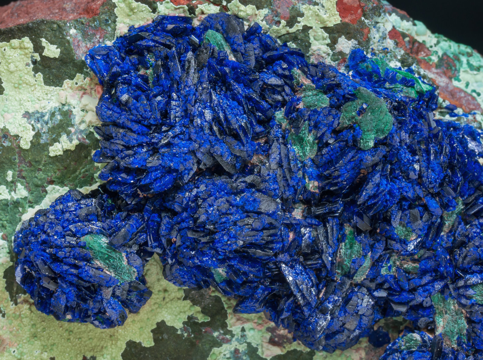 Azurite with Malachite - Morenci Mine, Northwest Extension, Morenci ...