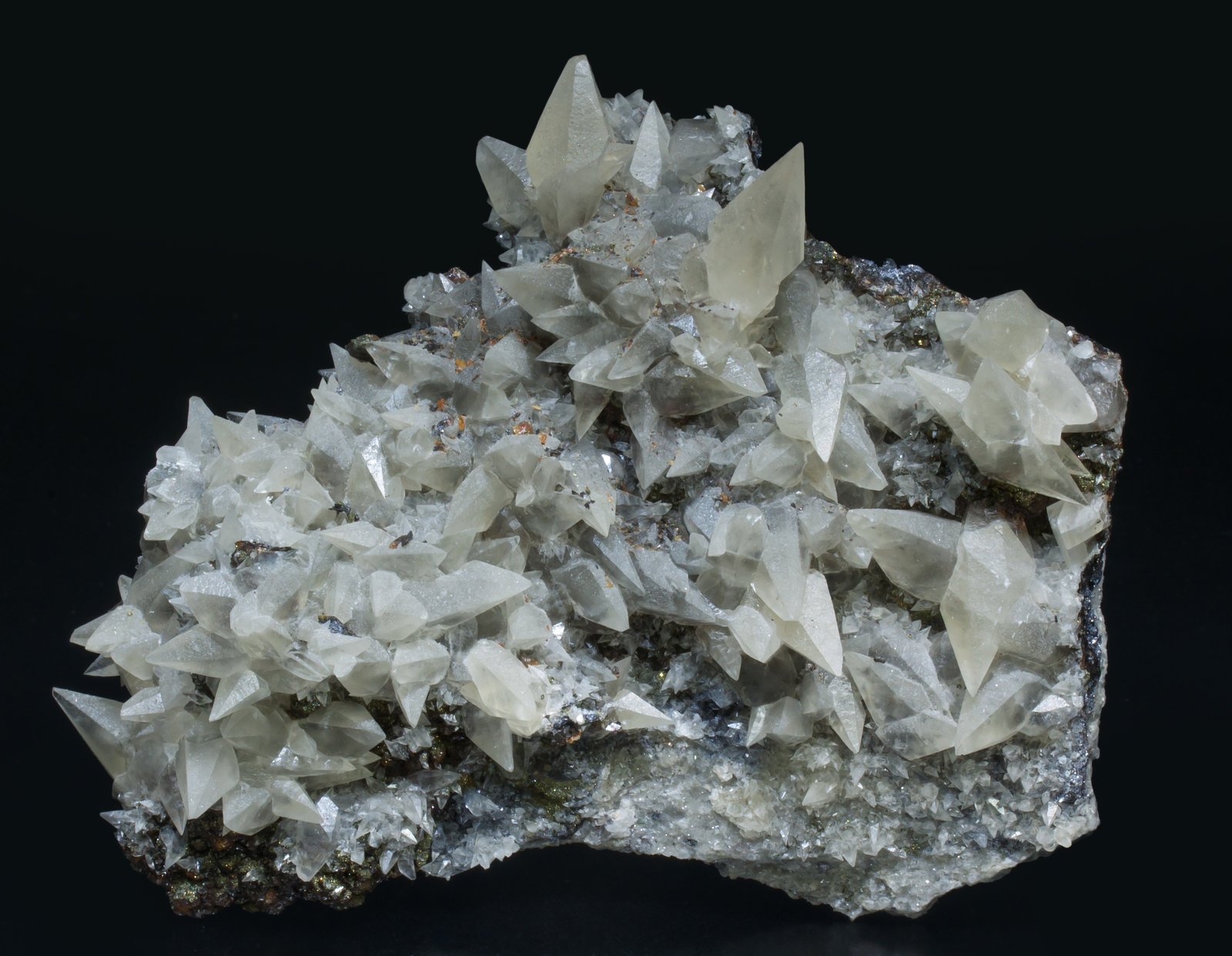 Calcite with Sphalerite and Pyrite - Trèves Mine, Fournels Valley ...
