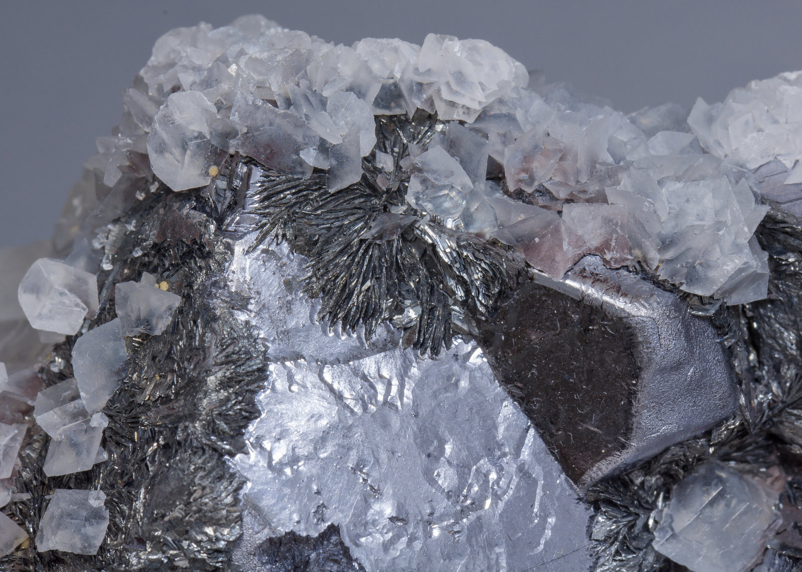 Semseyite with Galena - Herja Mine, Chiuzbaia, Baia Sprie, Maramures ...