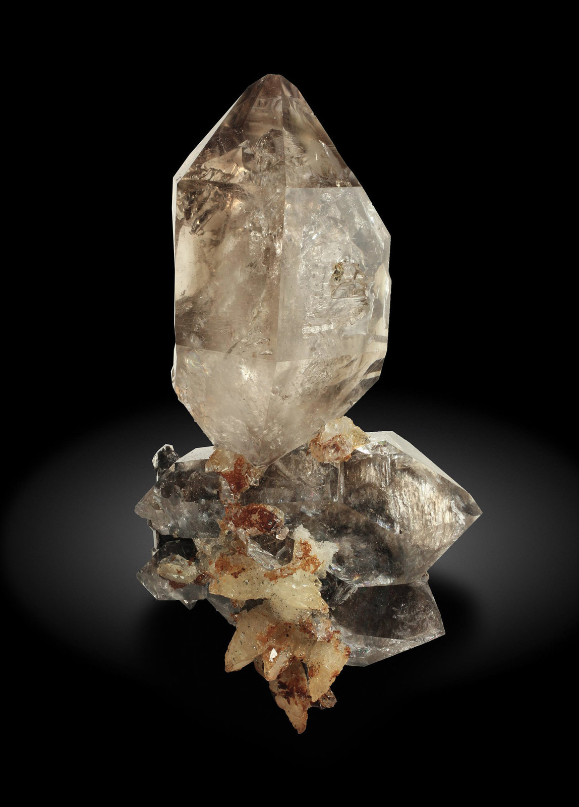 Quartz (variety smoky) with Calcite - Grant Quarry, Greely, Gloucester ...