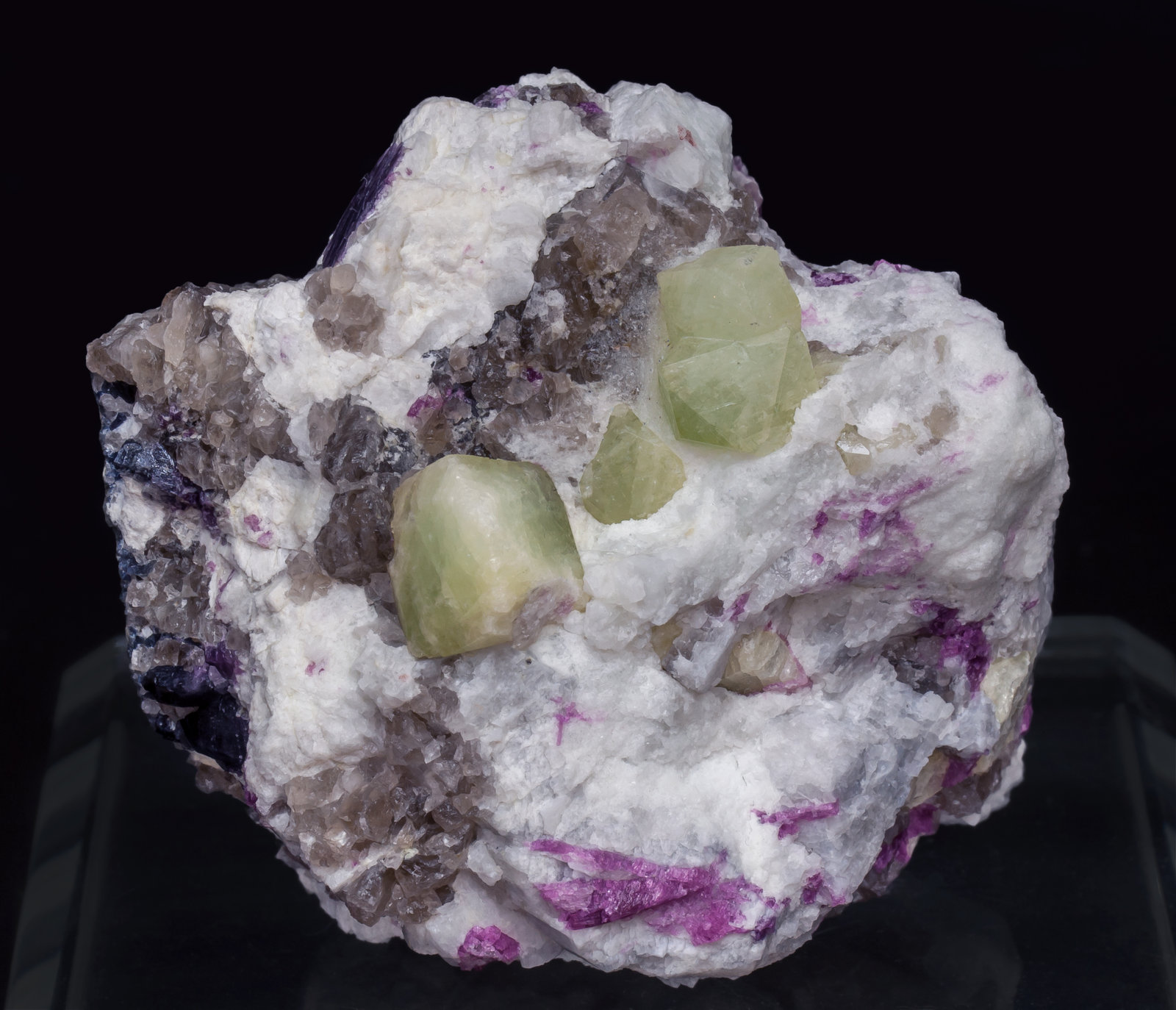 Rb-rich Rhodizite with Elbaite (variety rubellite), Quartz and Feldspar ...