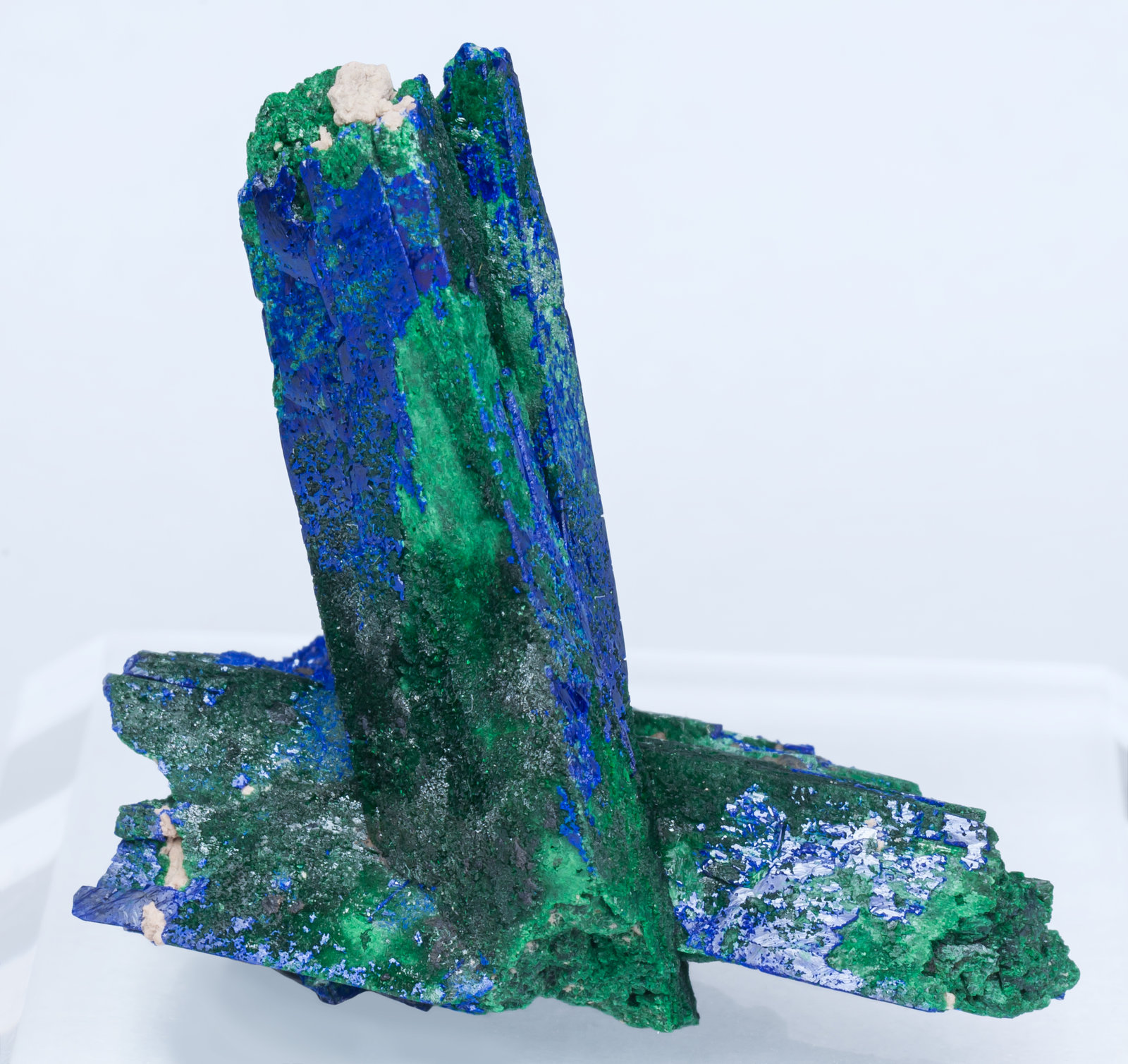 Azurite with Malachite - Shaft IX (Puit IX), Zellidja Mine, Touissit ...