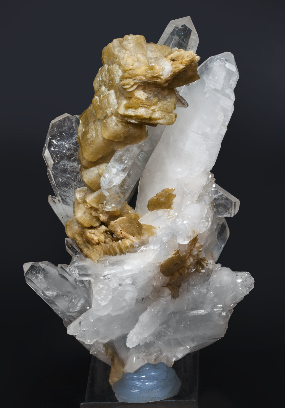 Quartz with Siderite - Iouriren Mine (AGM Mine), Akka, Tafraout, Tiznit ...