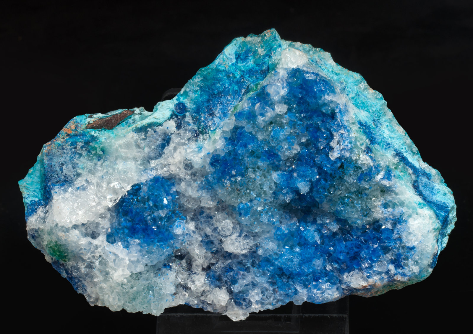 Shattuckite with Quartz - Milpillas Mine, level 1100, Cuitaca ...