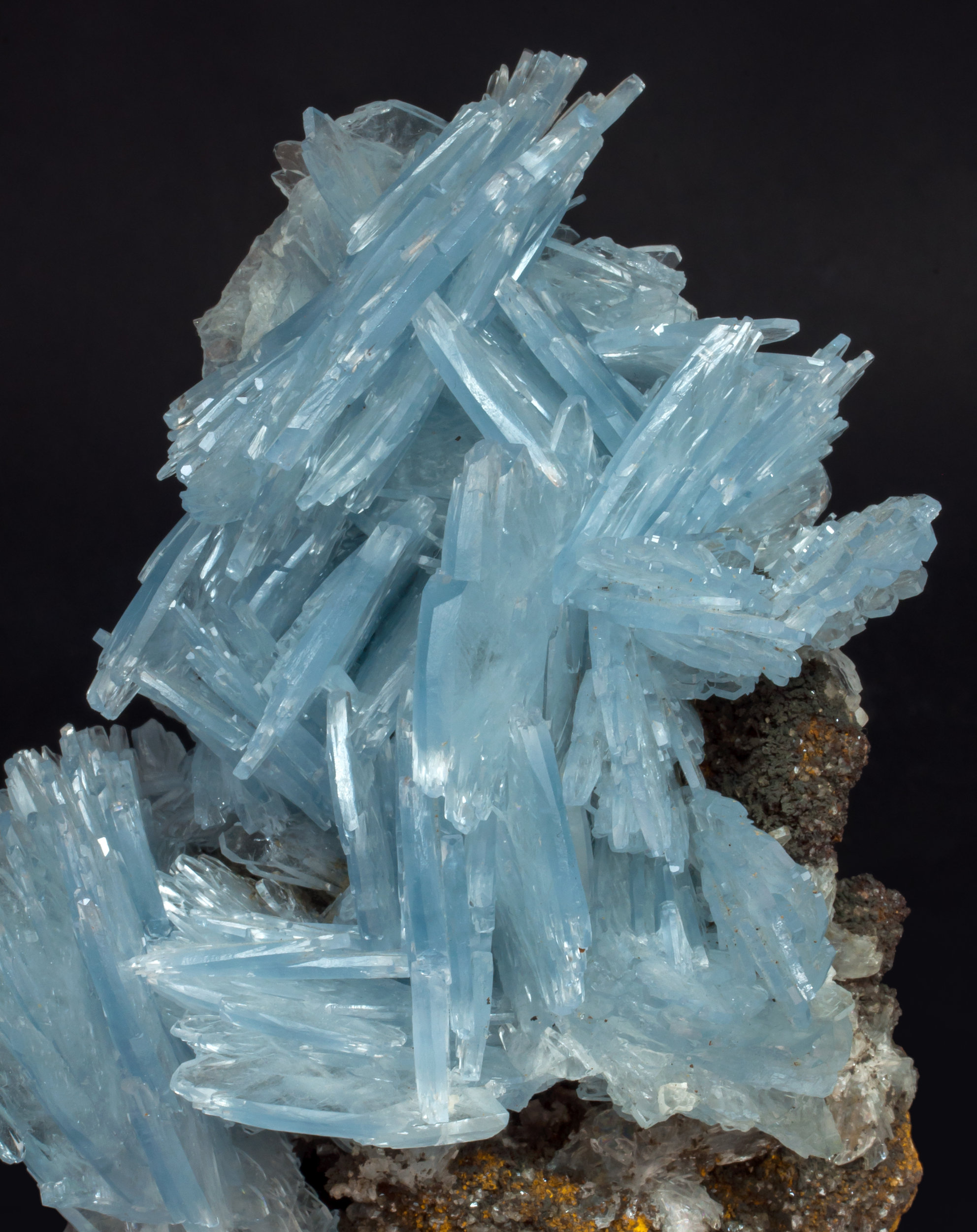 Baryte with Calcite and limonite - Jebel Ouichane mines, Beni Bou ...