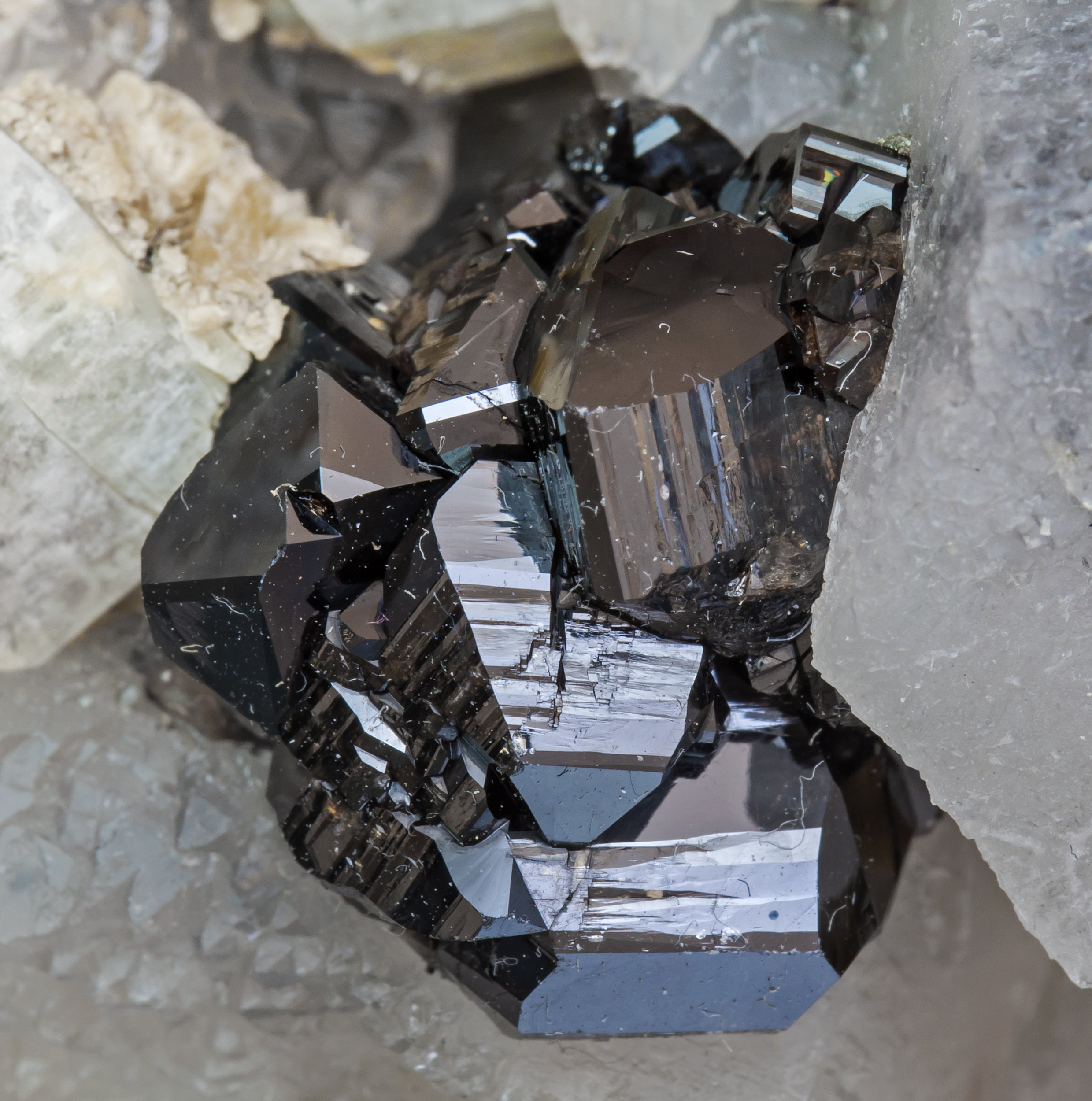 Cassiterite with Quartz, Fluorapatite and Arsenopyrite - Minas da ...