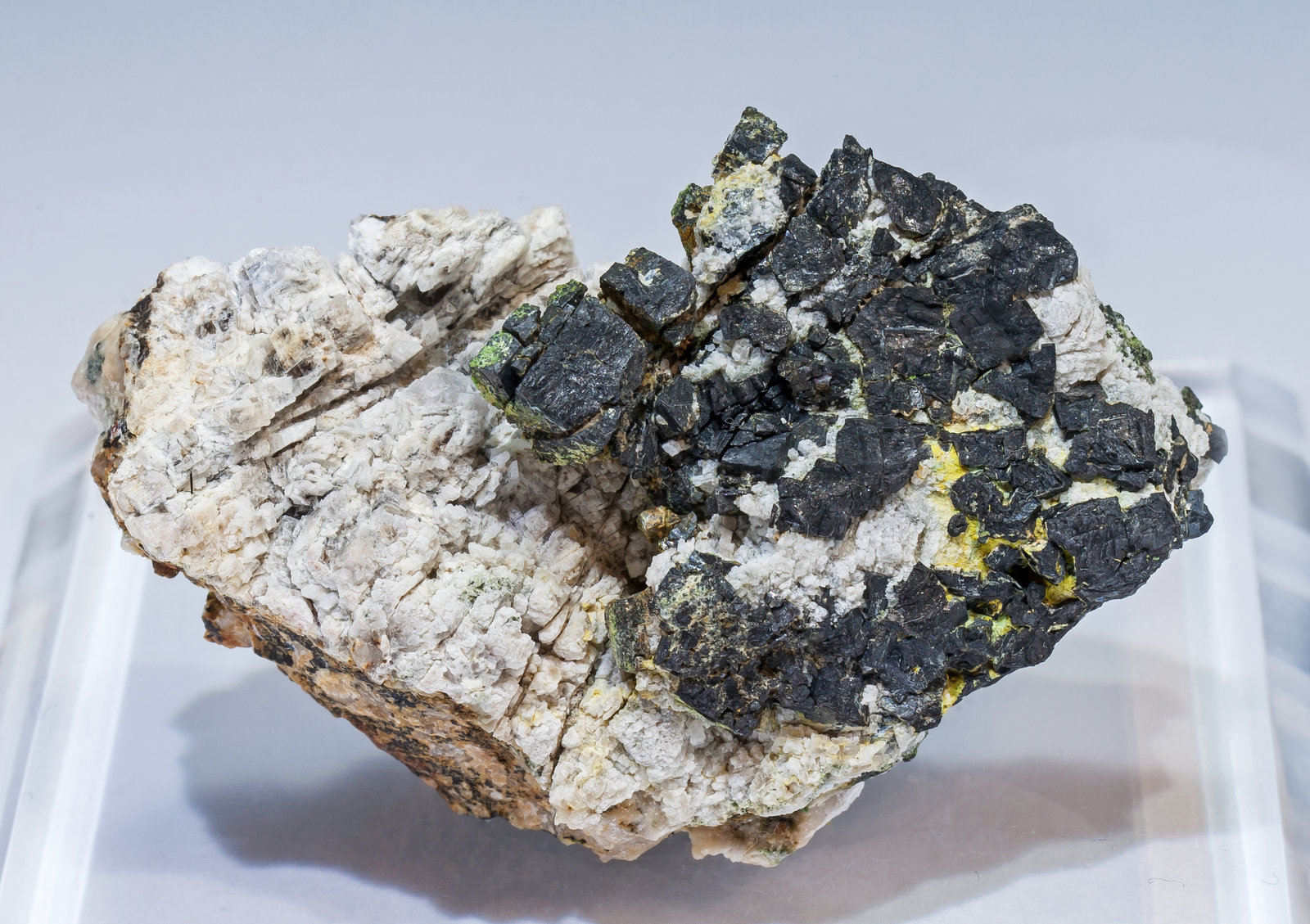 Ullmannite (As-bearing) with Calcite - Souss-Massa Region Morocco ...