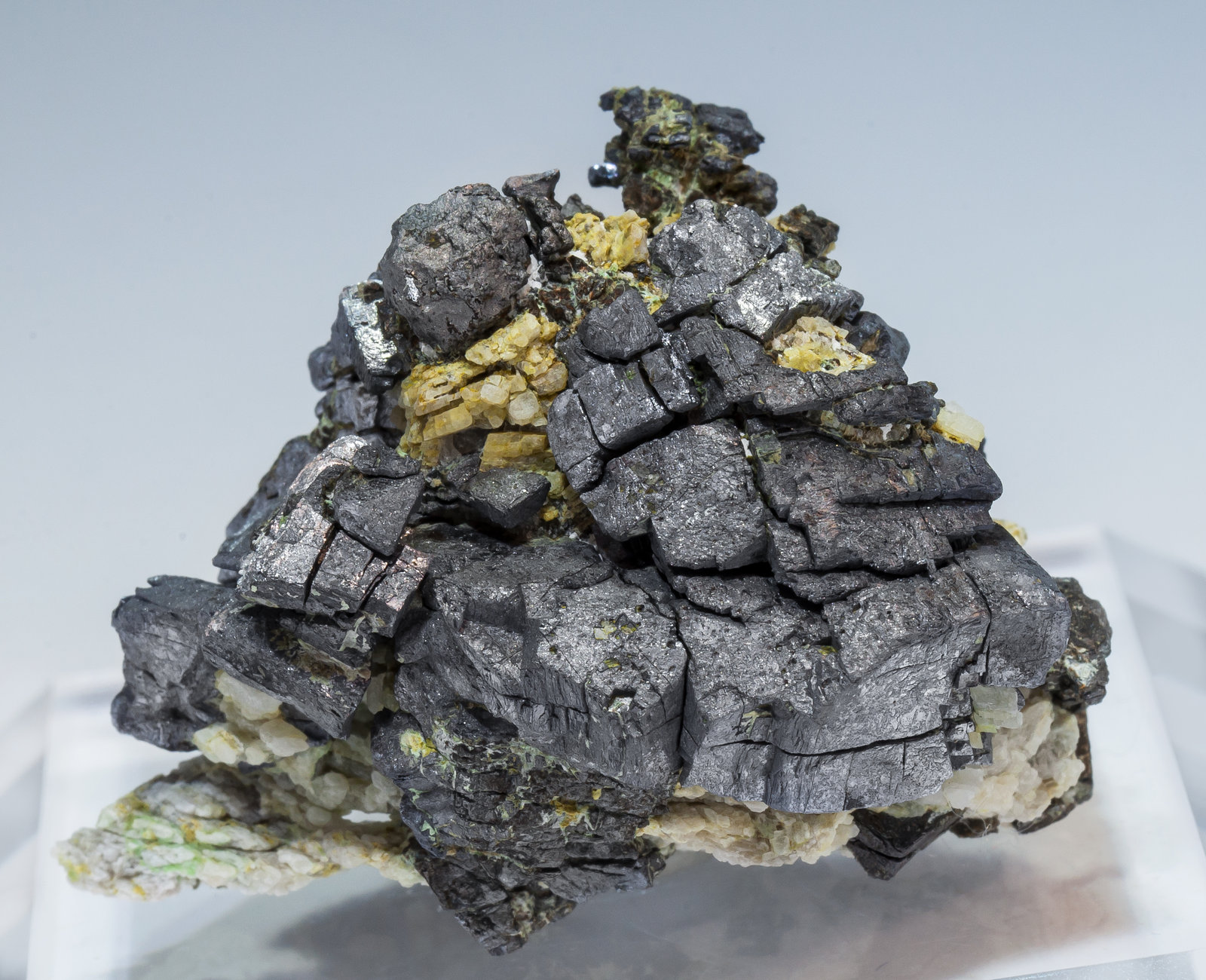 Ullmannite (As-bearing) with Calcite - Souss-Massa Region Morocco ...