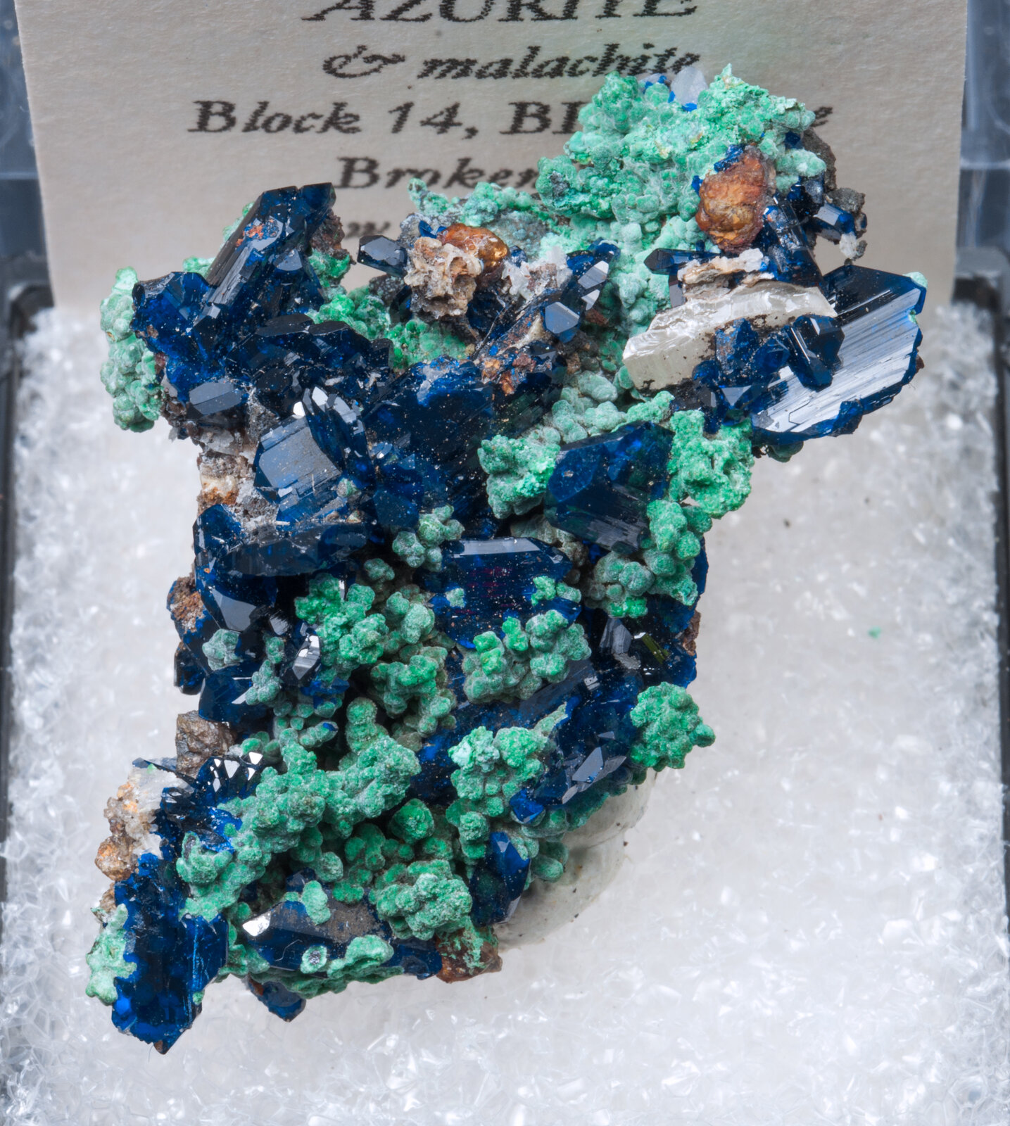 Azurite with Malachite - Block 14 opencut, Broken Hill, Yancowinna ...