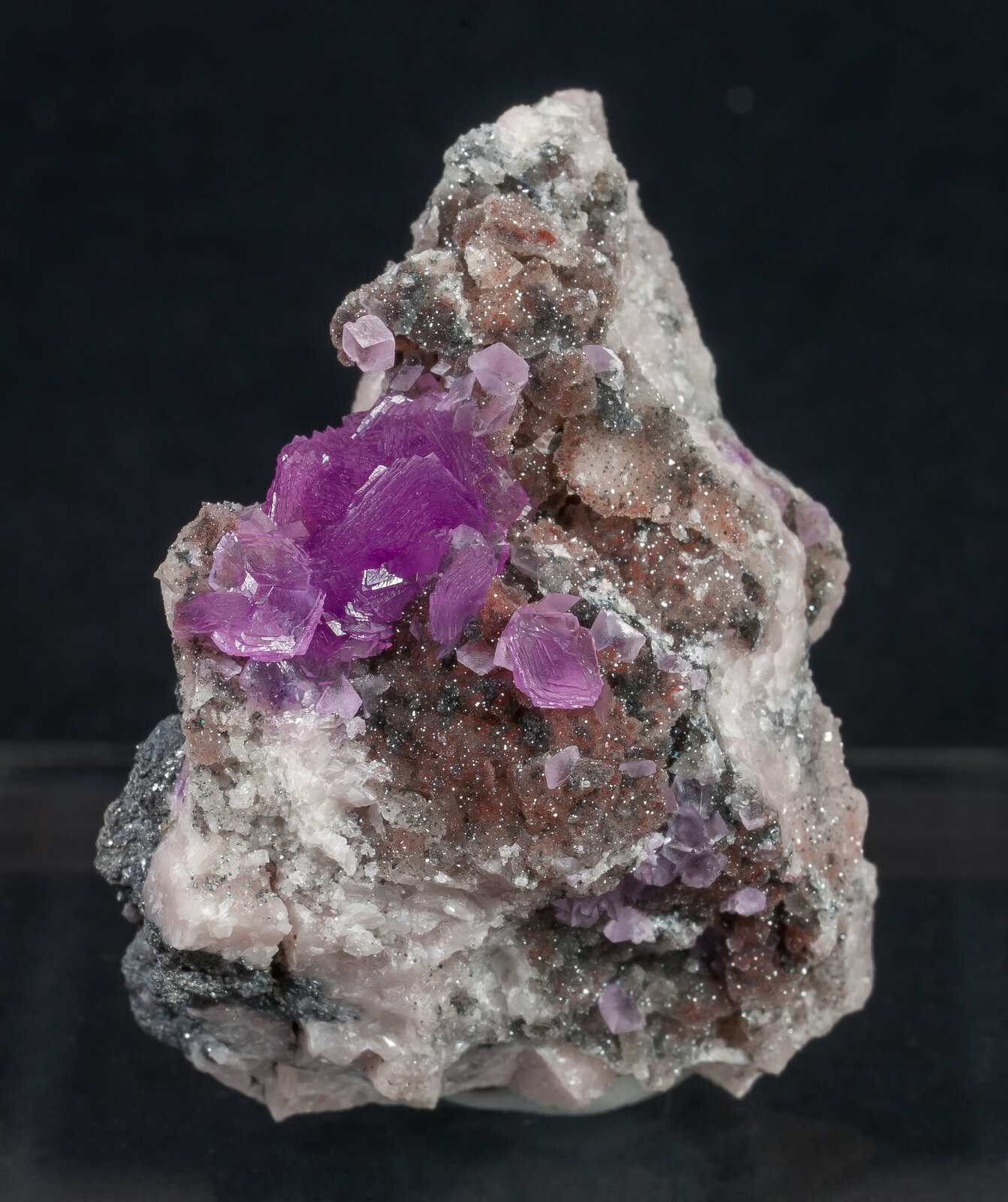 Calcite variety Cobaltoan With Quartz Bou Azzer Mines Bou Azzer calcite-variety-cobaltoan-with-quartz-bou-azzer-mines-bou-azzer