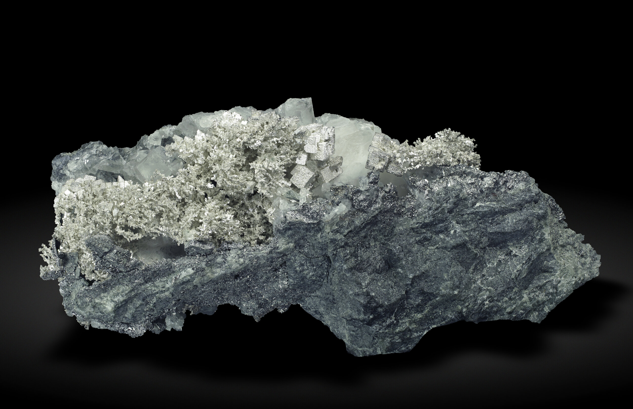 Silver with Löllingite and Calcite - Aït Ahmane, Agdz, Bou Azzer mining ...