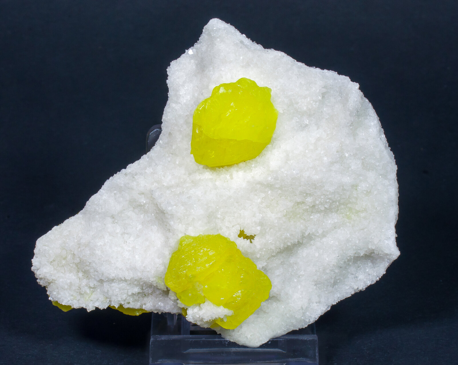 Sulphur with Calcite - Agrigento (Girgenti) Province, Sicily Italy ...