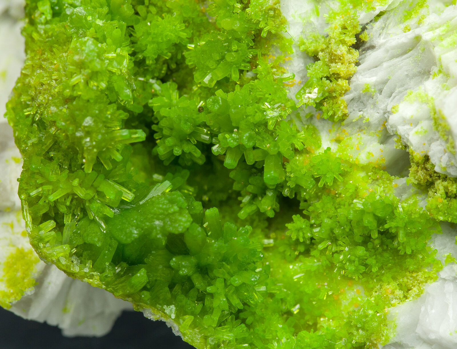 Pyromorphite with Baryte - Zschopau, Erzgebirgskreis, Saxony/Sachsen ...