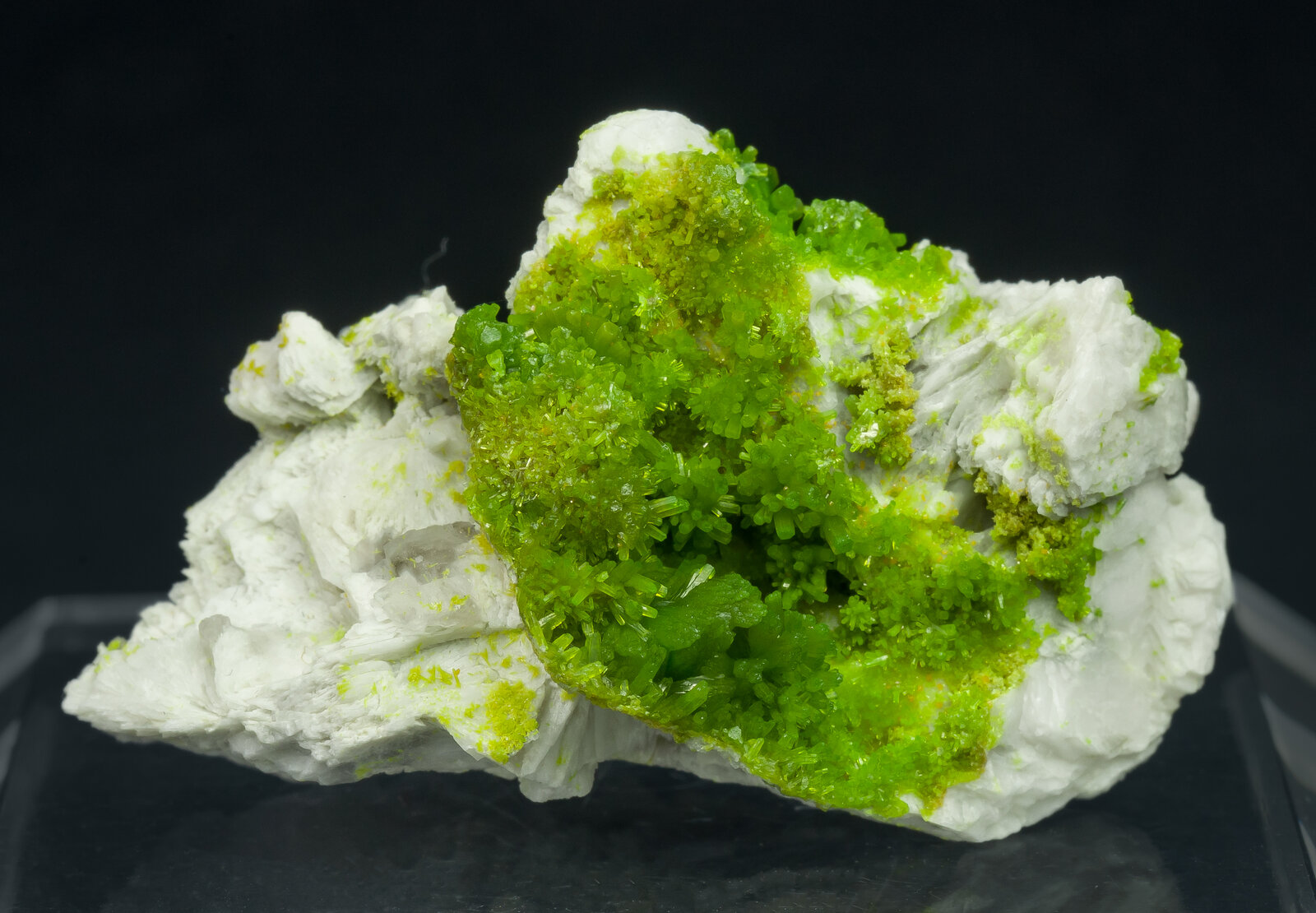 Pyromorphite with Baryte - Zschopau, Erzgebirgskreis, Saxony/Sachsen ...
