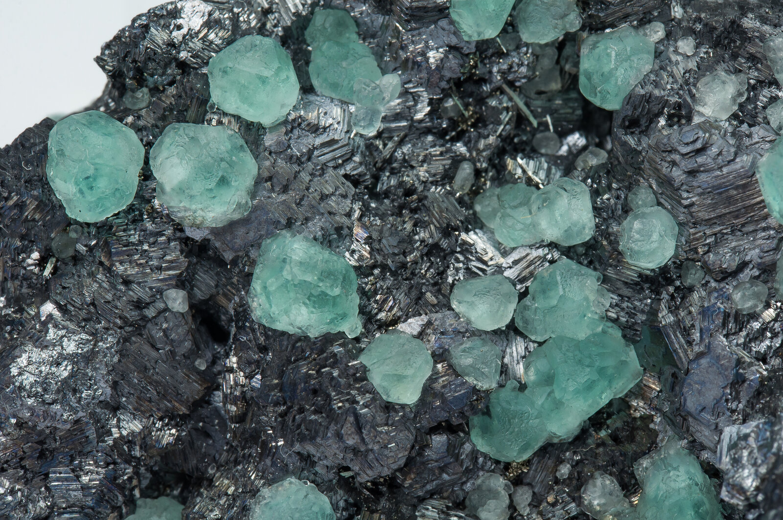 Geocronite with Fluorite - Milpo Mine, Cerro de Pasco, Atacocha mining ...