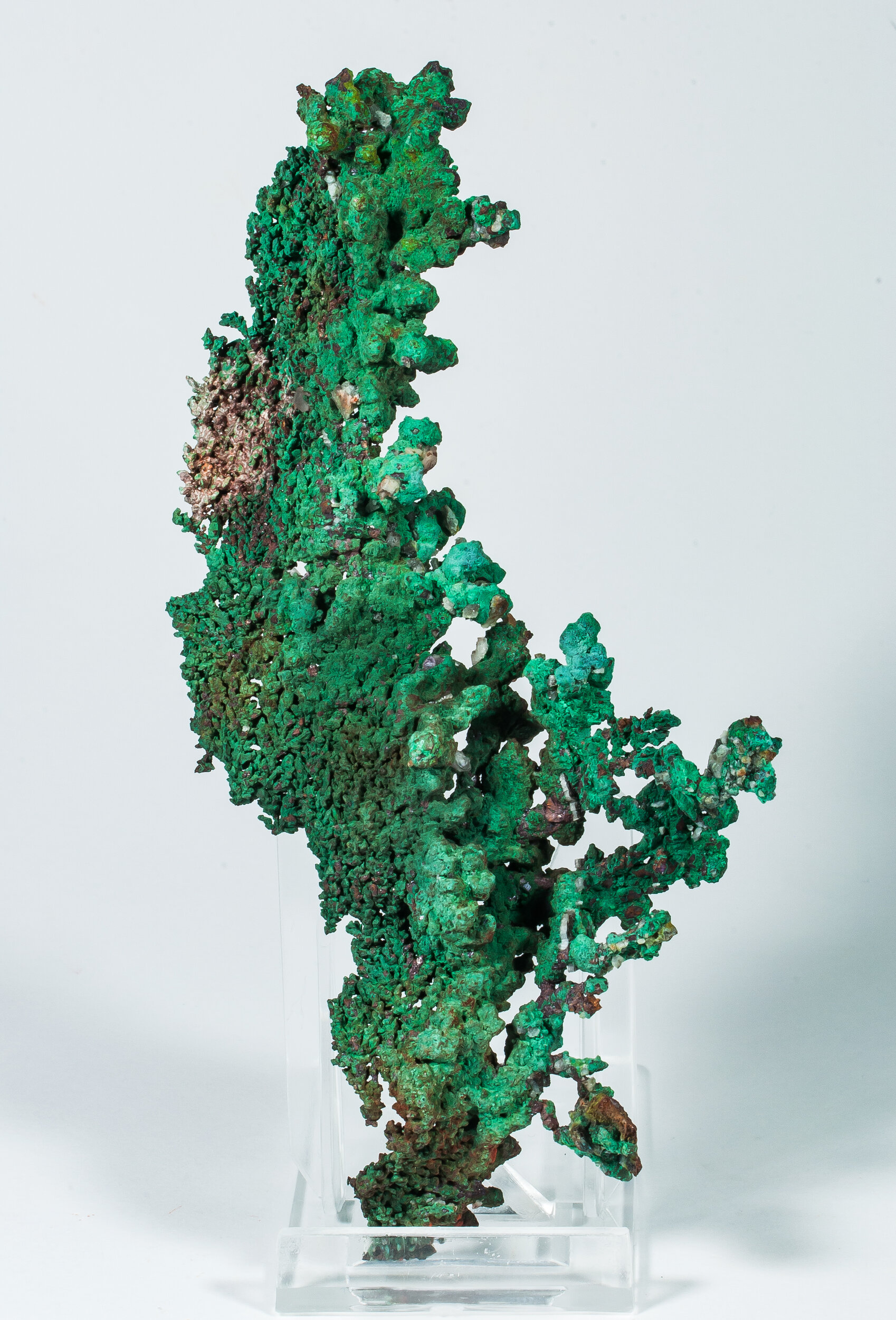Copper with Malachite - Bou Nahas Mine, Oumjrane mining area, Alnif ...