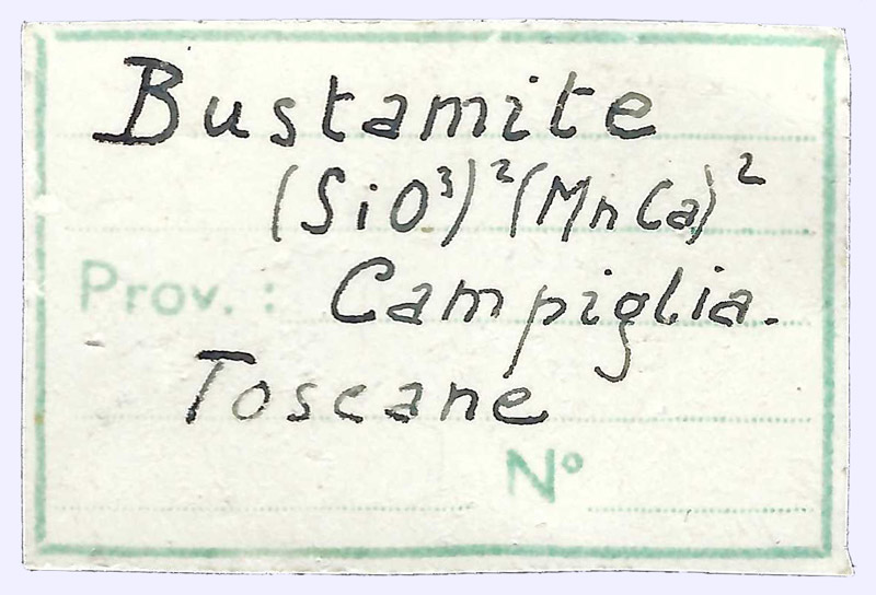 Bustamite - Temperino Mine, Campiglia Marittima, Campigliese, Livorno ...