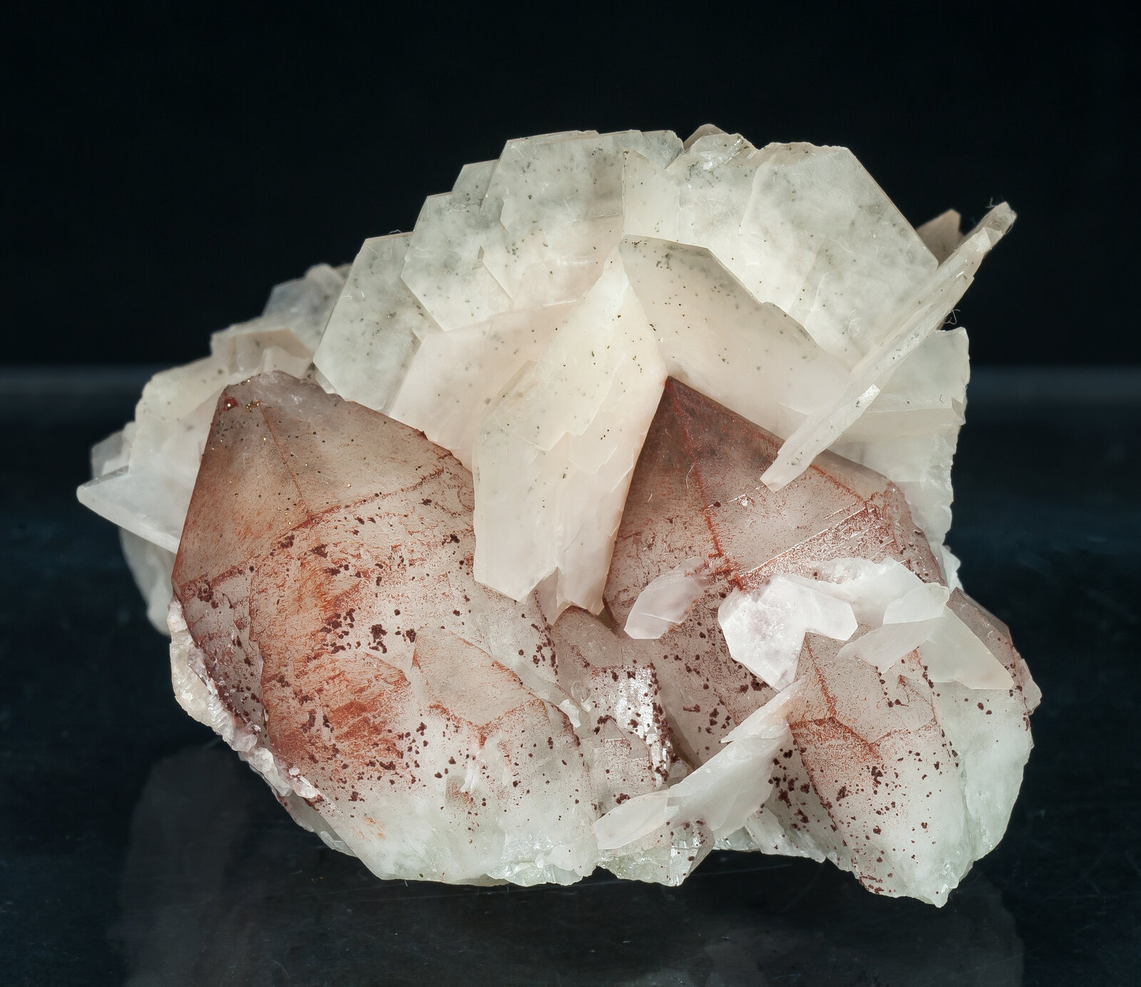 Calcite with Quartz and Hematite - Levant Mine, Trewellard, Saint Just ...