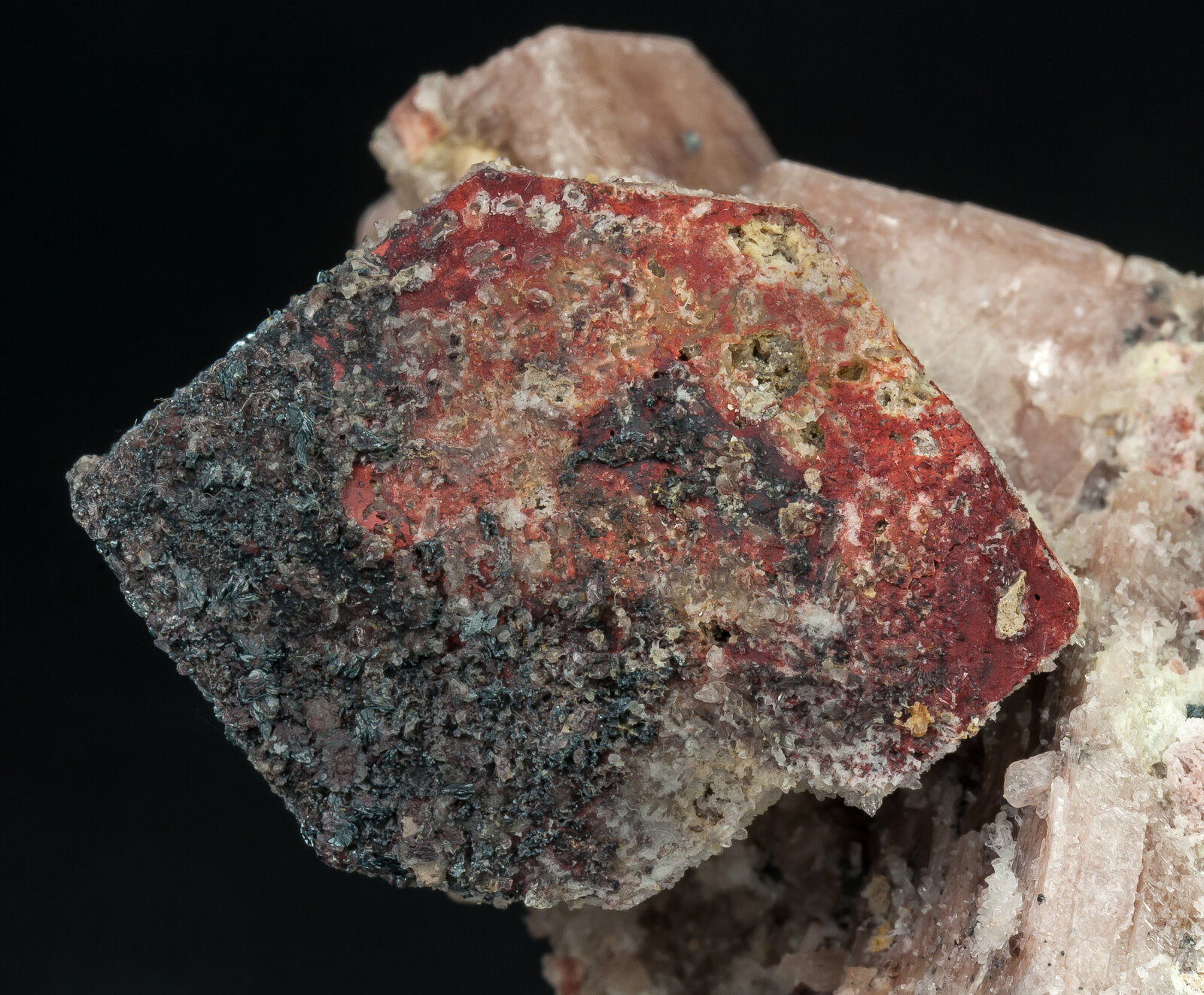 Microcline with Hematite and Quartz - Imilchil area, Anti-Atlas, Er ...