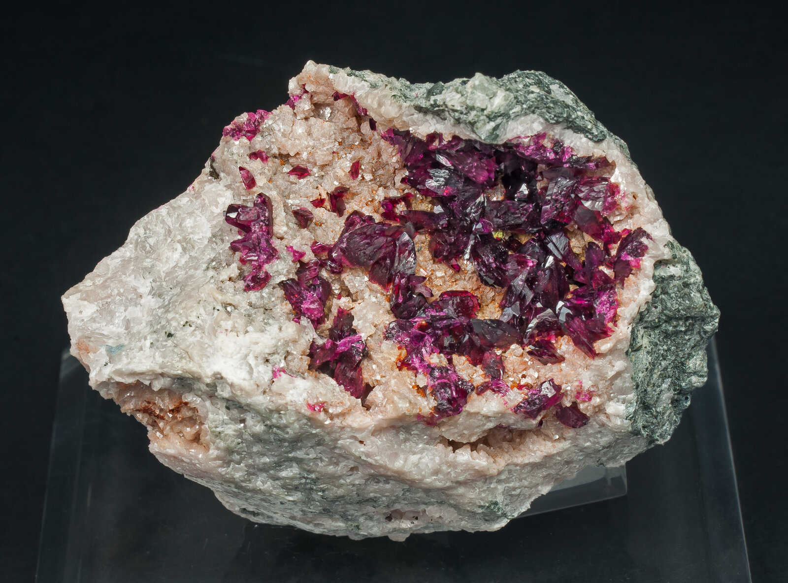 Roselite with Calcite - Agoudal Mines, Tansifite, Agdz, Bou Azzer ...