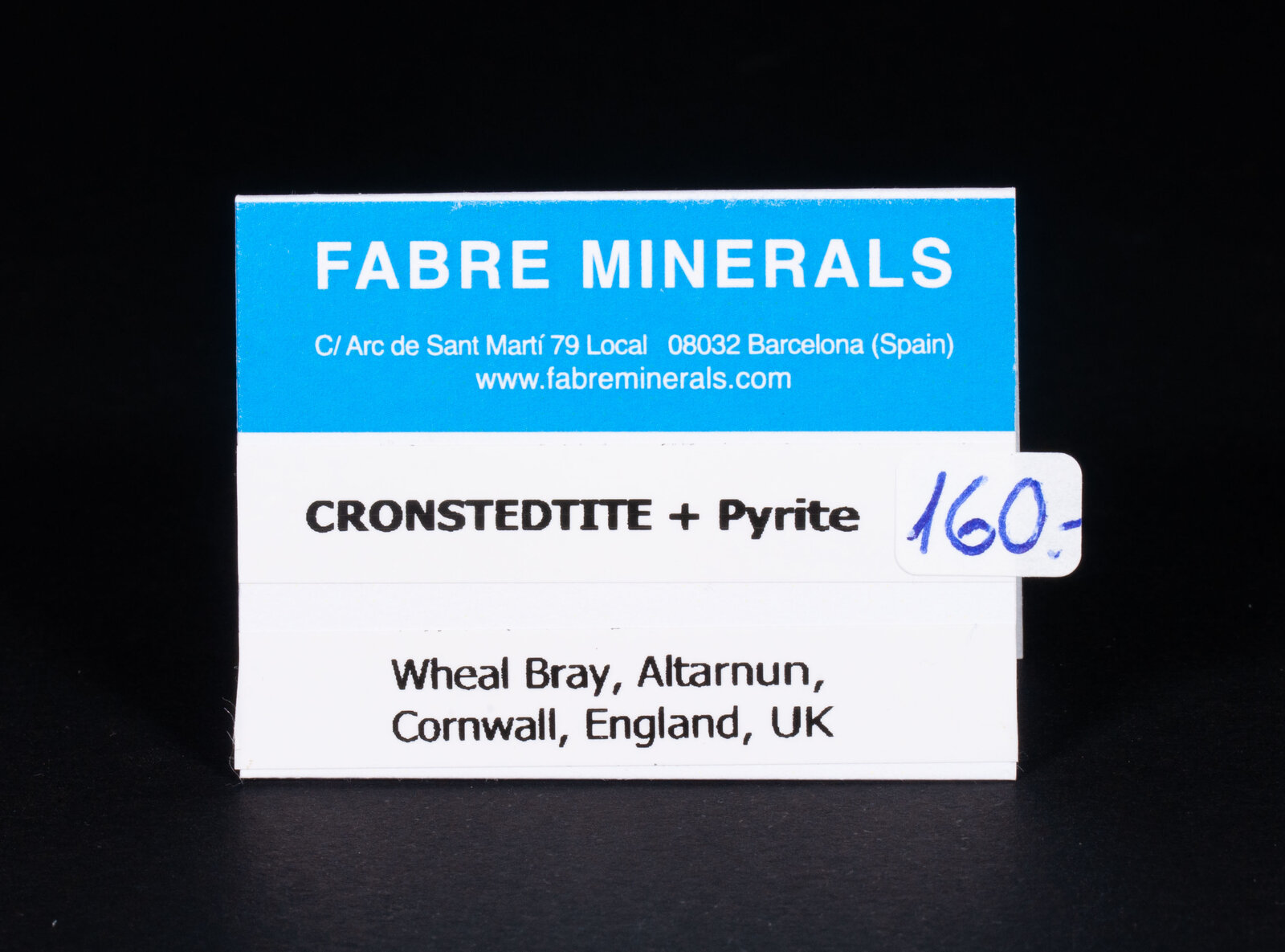 Cronstedtite with Pyrite - Wheal Bray, Altarnun, South West Region ...