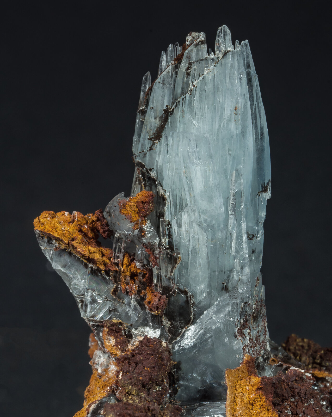 Baryte with Calcite and limonite - Jebel Ouichane mines, Beni Bou ...