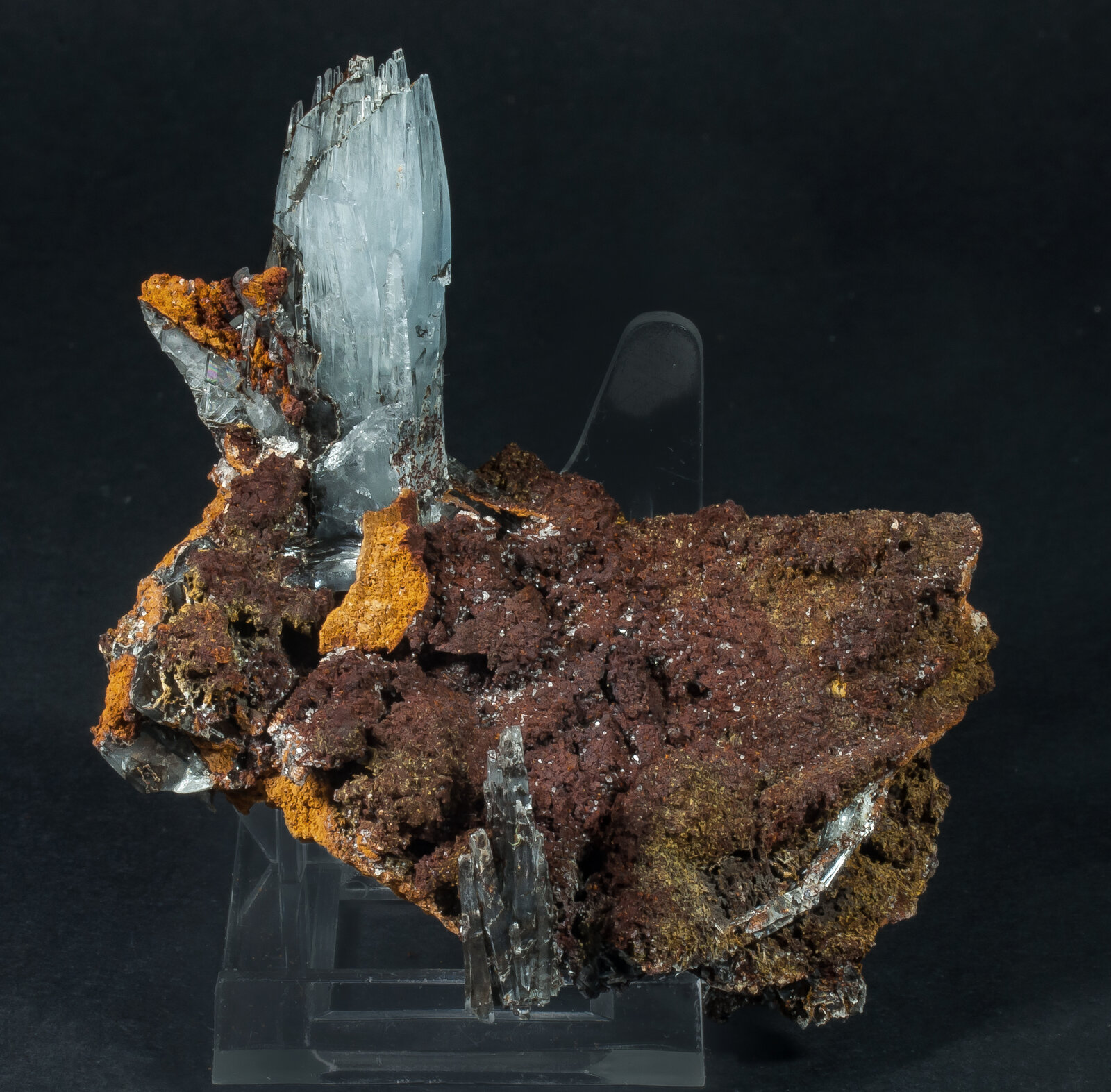 Baryte with Calcite and limonite - Jebel Ouichane mines, Beni Bou ...