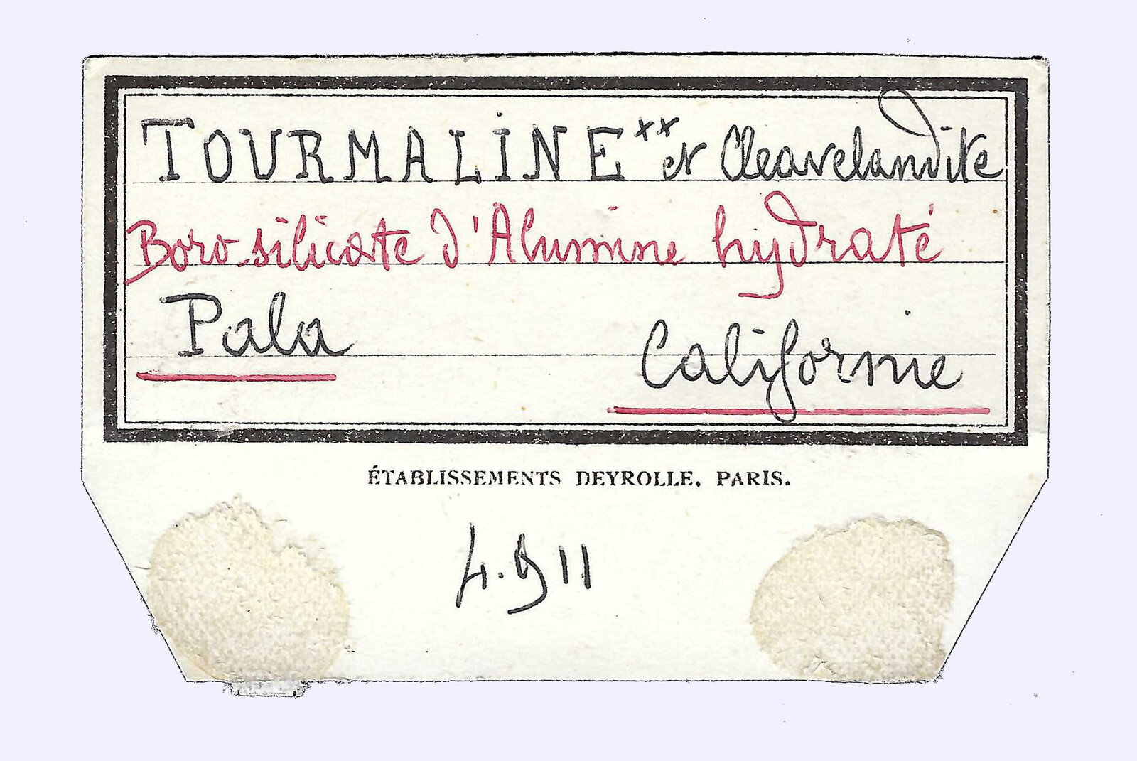 Elbaite with Albite (variety cleavelandite) - Pala, Pala District, San ...