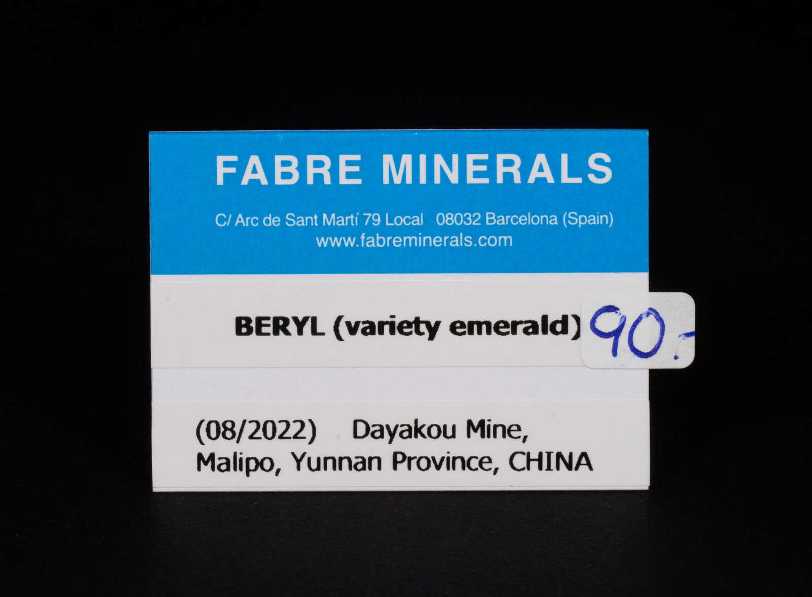 Beryl (variety emerald) - Dayakou Mine, Mengdong Township, Malipo ...