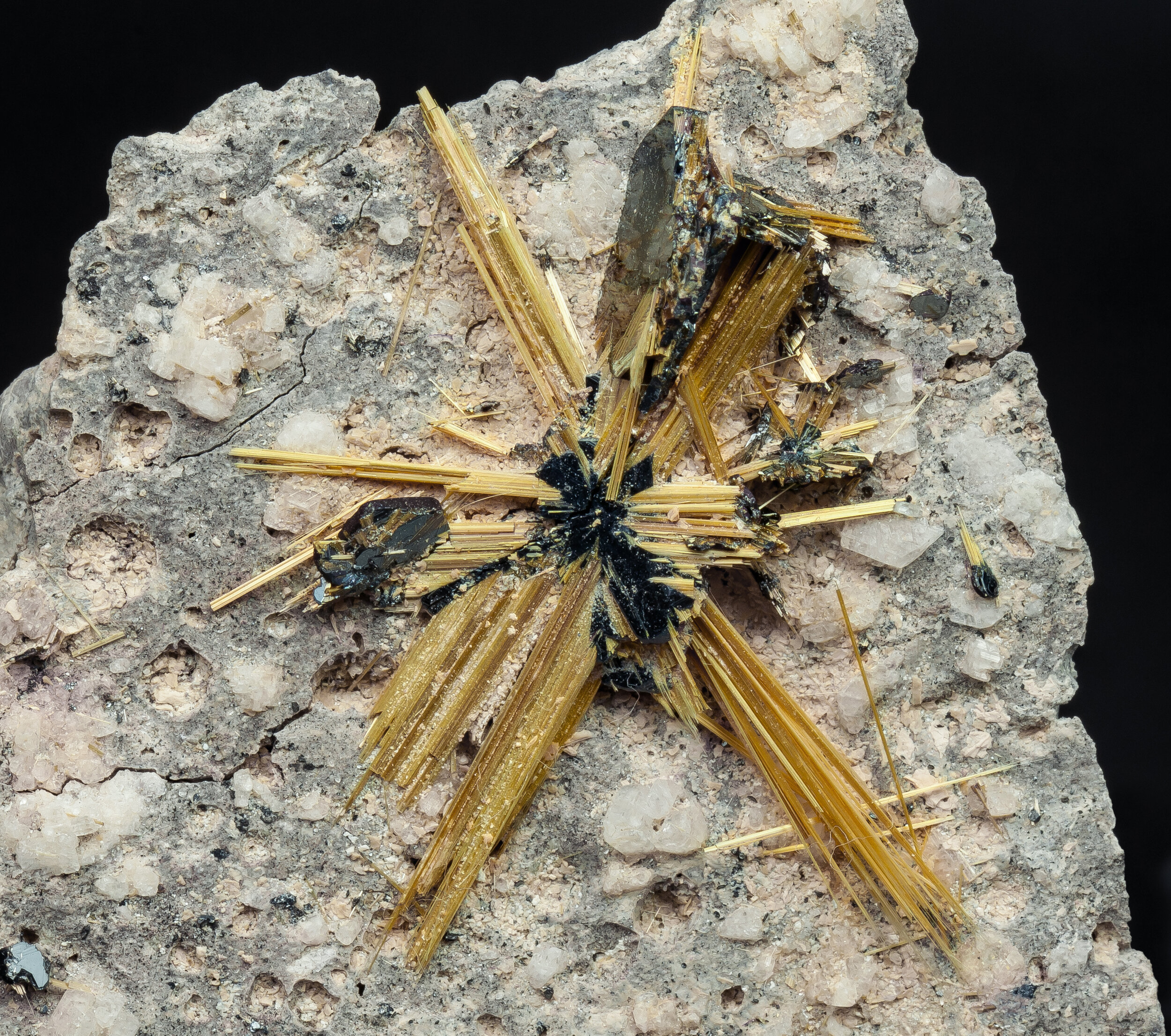 Rutile with Hematite - Caí bom Mine, Novo Horizonte, Bahia, Northeast ...