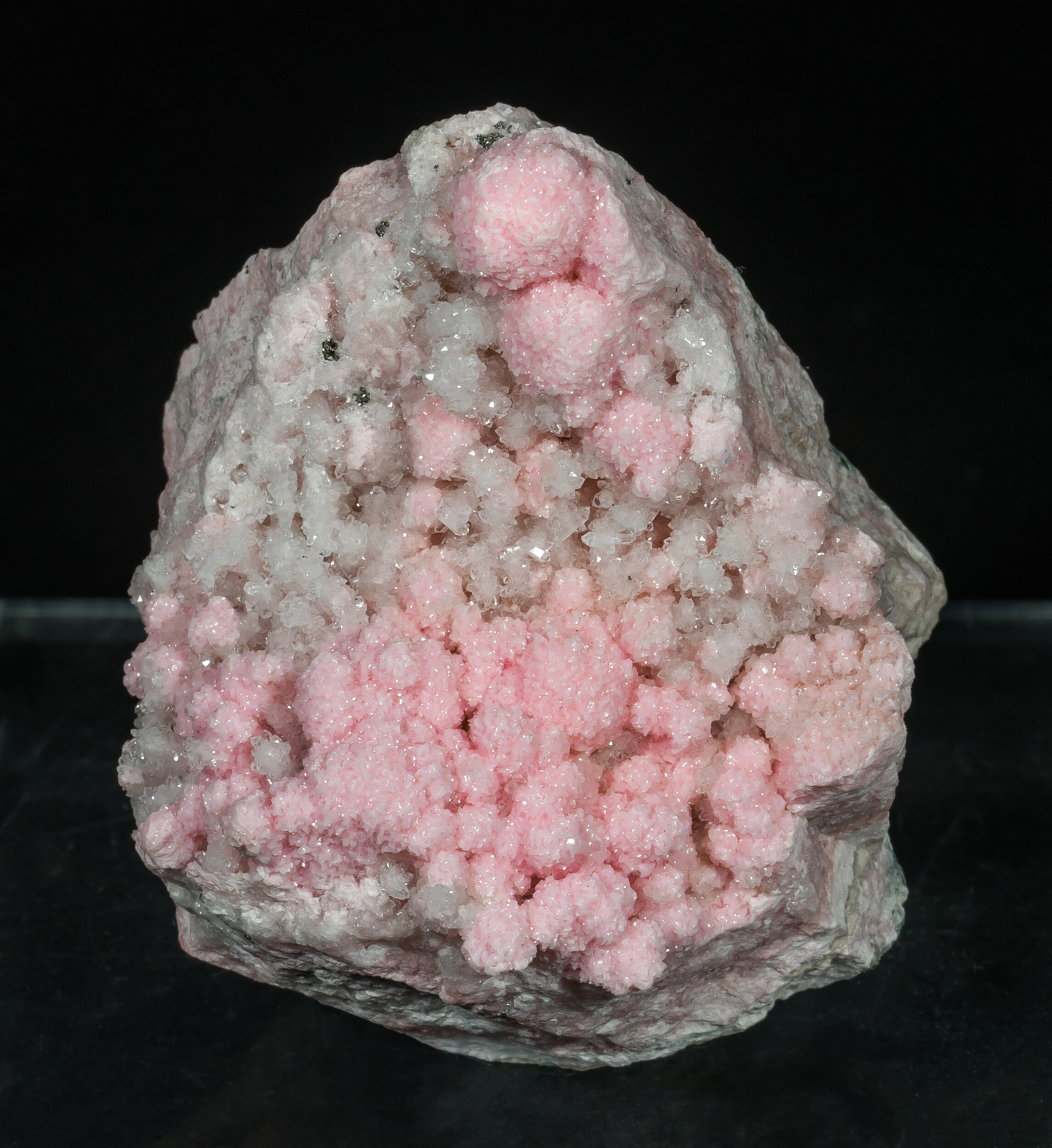 Rhodochrosite, Quartz - Austria Duvas Mine, Morococha District, Yauli ...