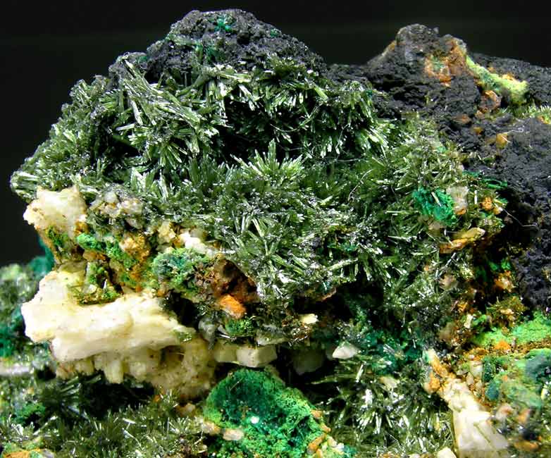 Olivenite with Malachite - Wheal Gorland, Saint Day, Camborne - Redruth ...