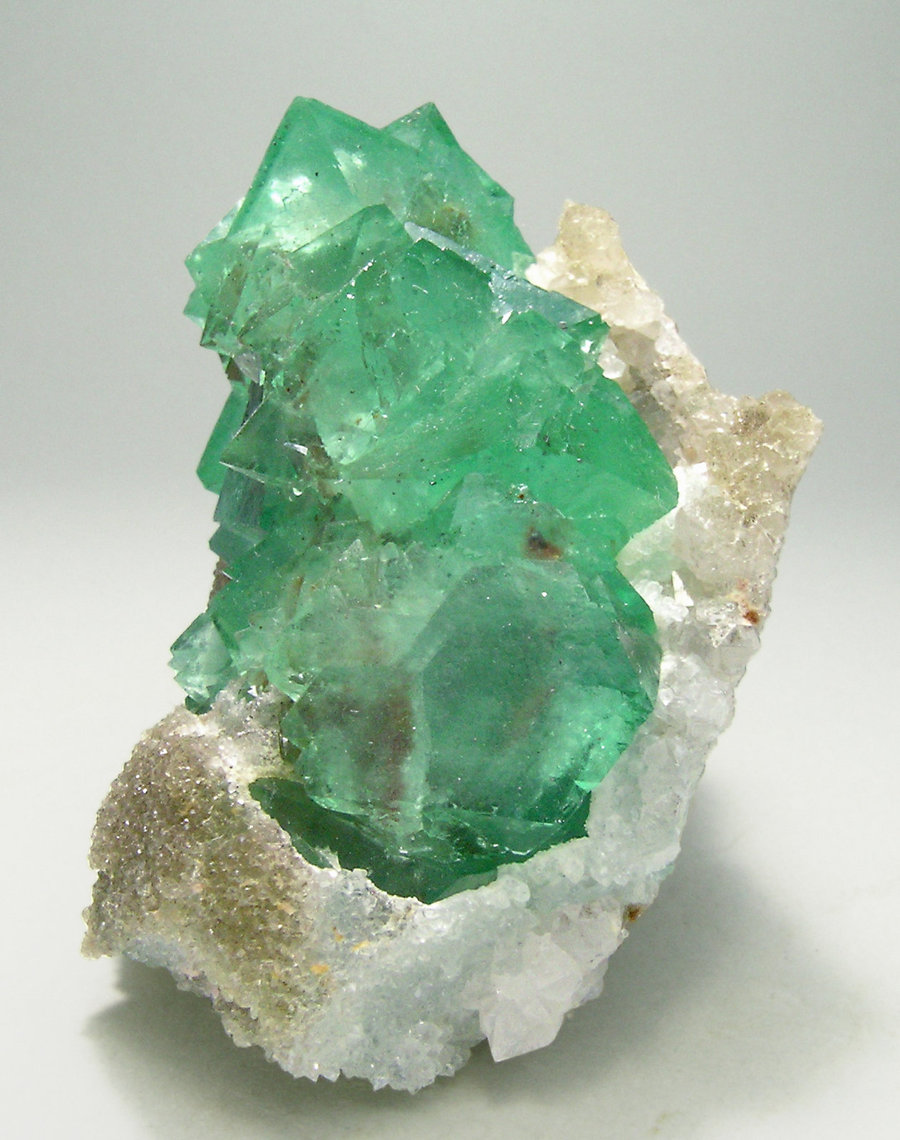 Octahedral Fluorite with Quartz - Riemvasmaak, Orange river area ...