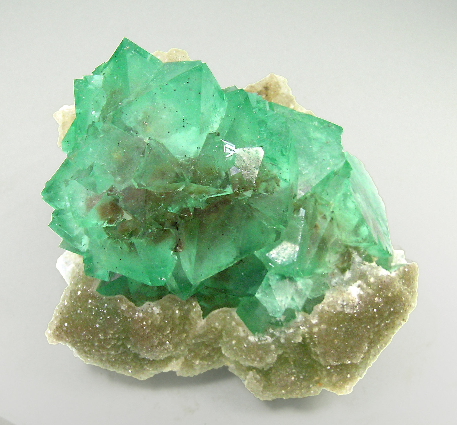 Octahedral Fluorite with Quartz - Riemvasmaak, Orange river area ...