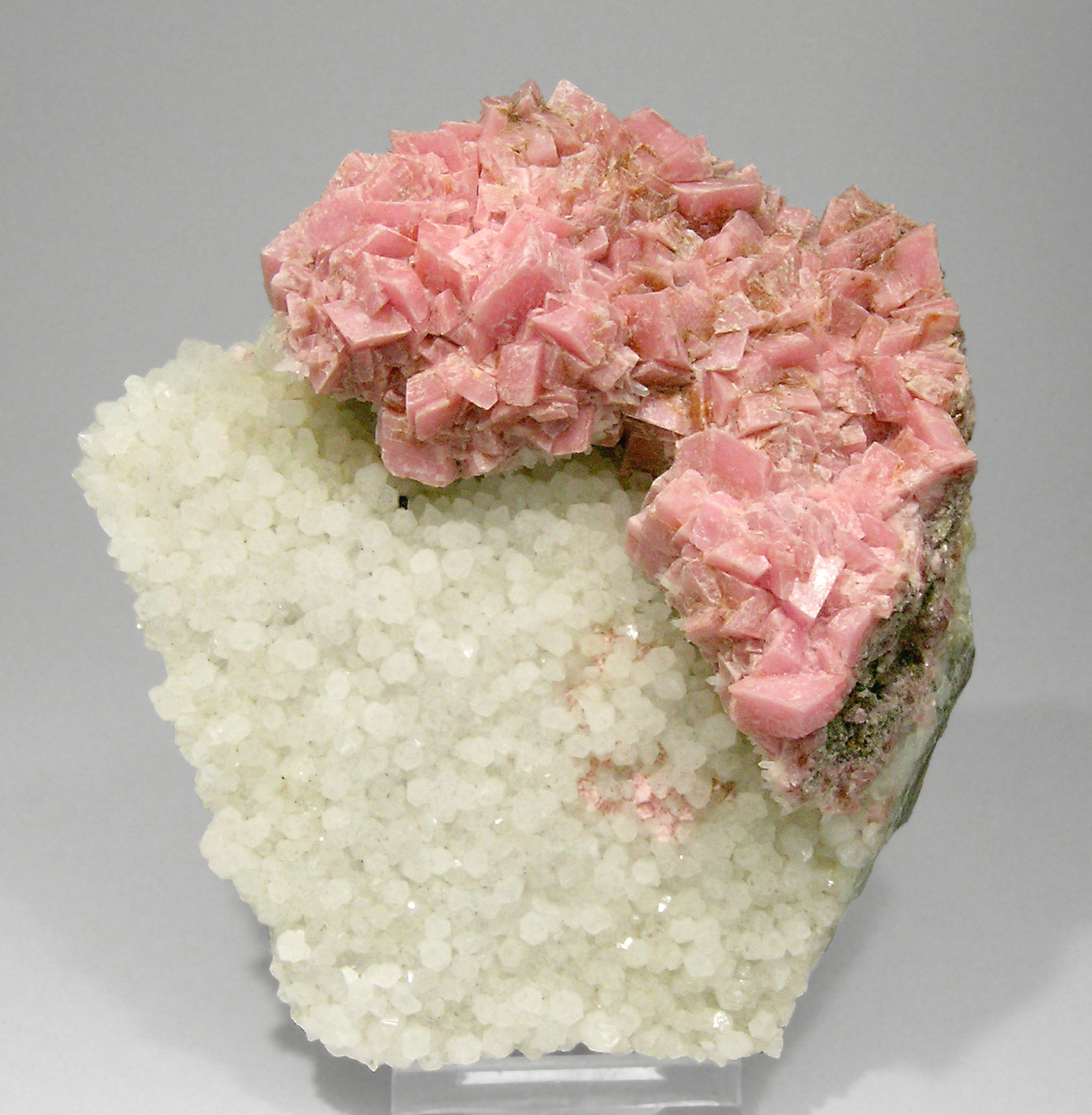 Rhodochrosite with Quartz - Manuelita Mine, Morococha District, Yauli ...