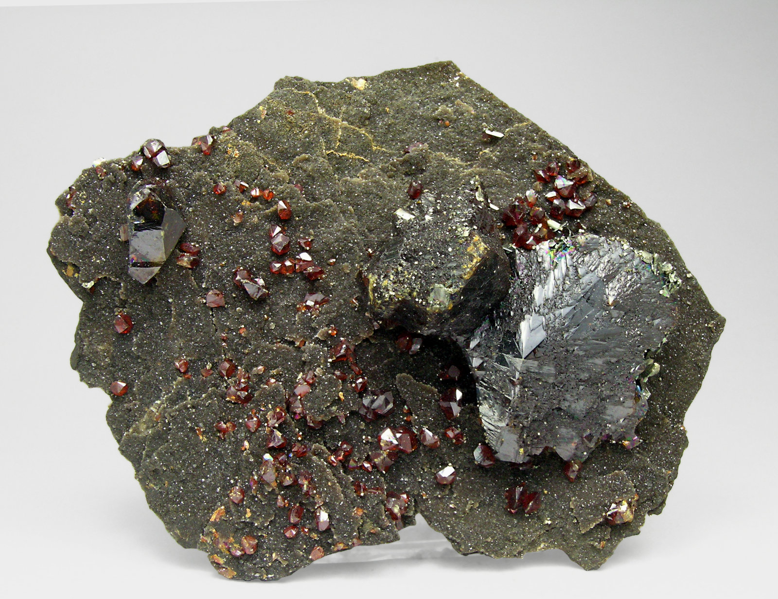 Sphalerite with Pyrite and Marcasite - Picher Field, Tri-State District ...