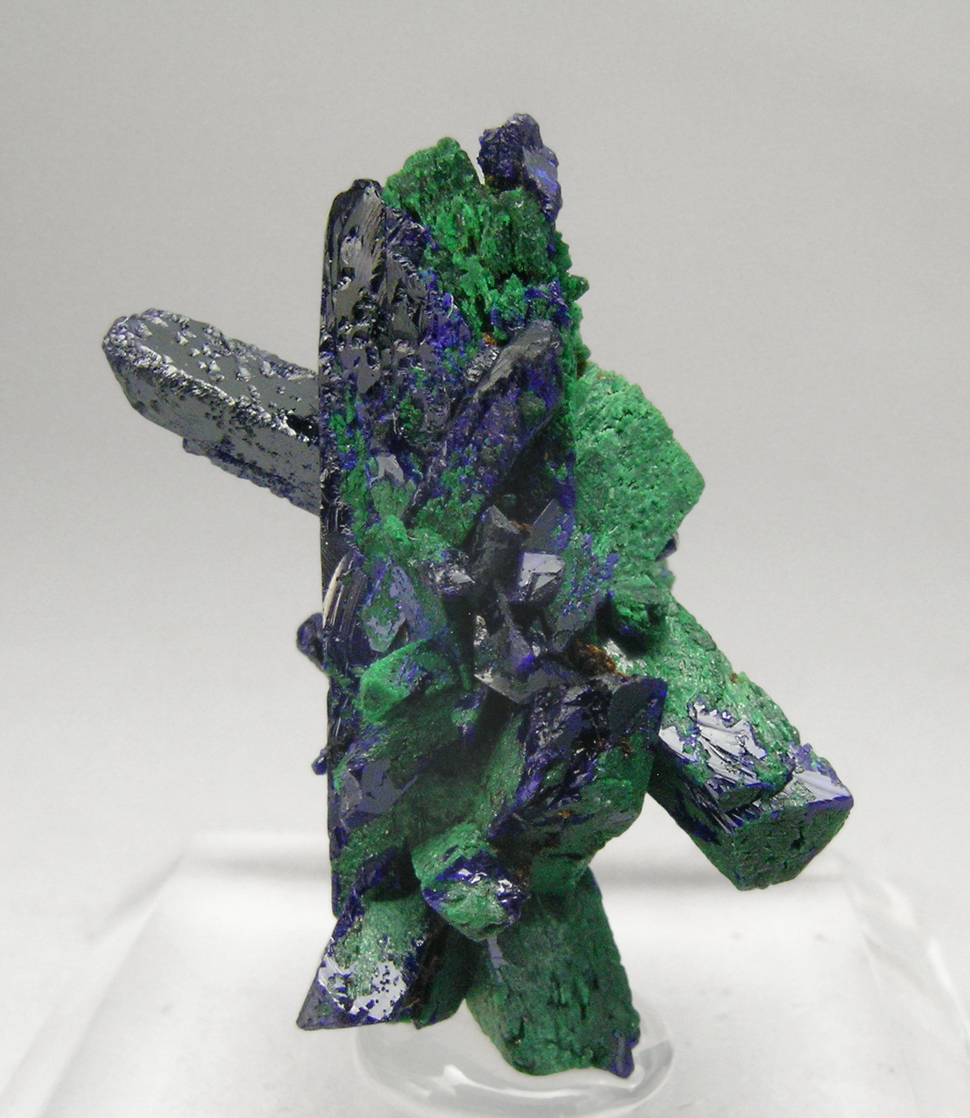 Azurite with Malachite - Shaft IX (Puit IX), Zellidja Mine, Touissit ...
