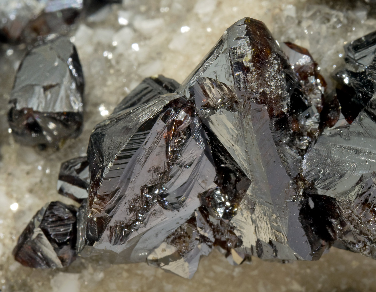 Sphalerite with Quartz - Gordonsville Mine, Carthage, Central Tennessee ...
