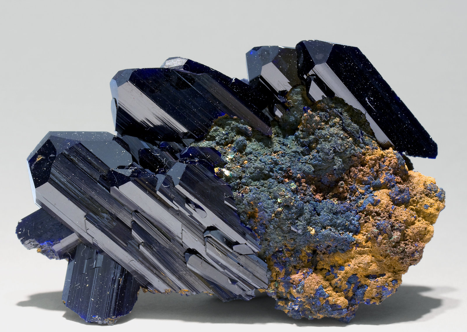 Azurite with Malachite - Touissit, Touissit District, Jerada Province ...