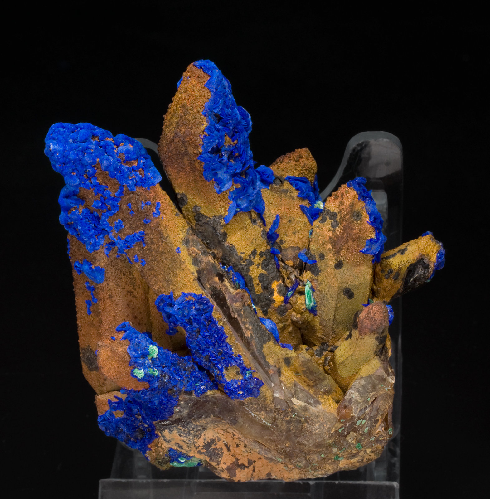 Quartz with Azurite and Malachite - M'Cissi, Alnif Commune, Tinghir ...